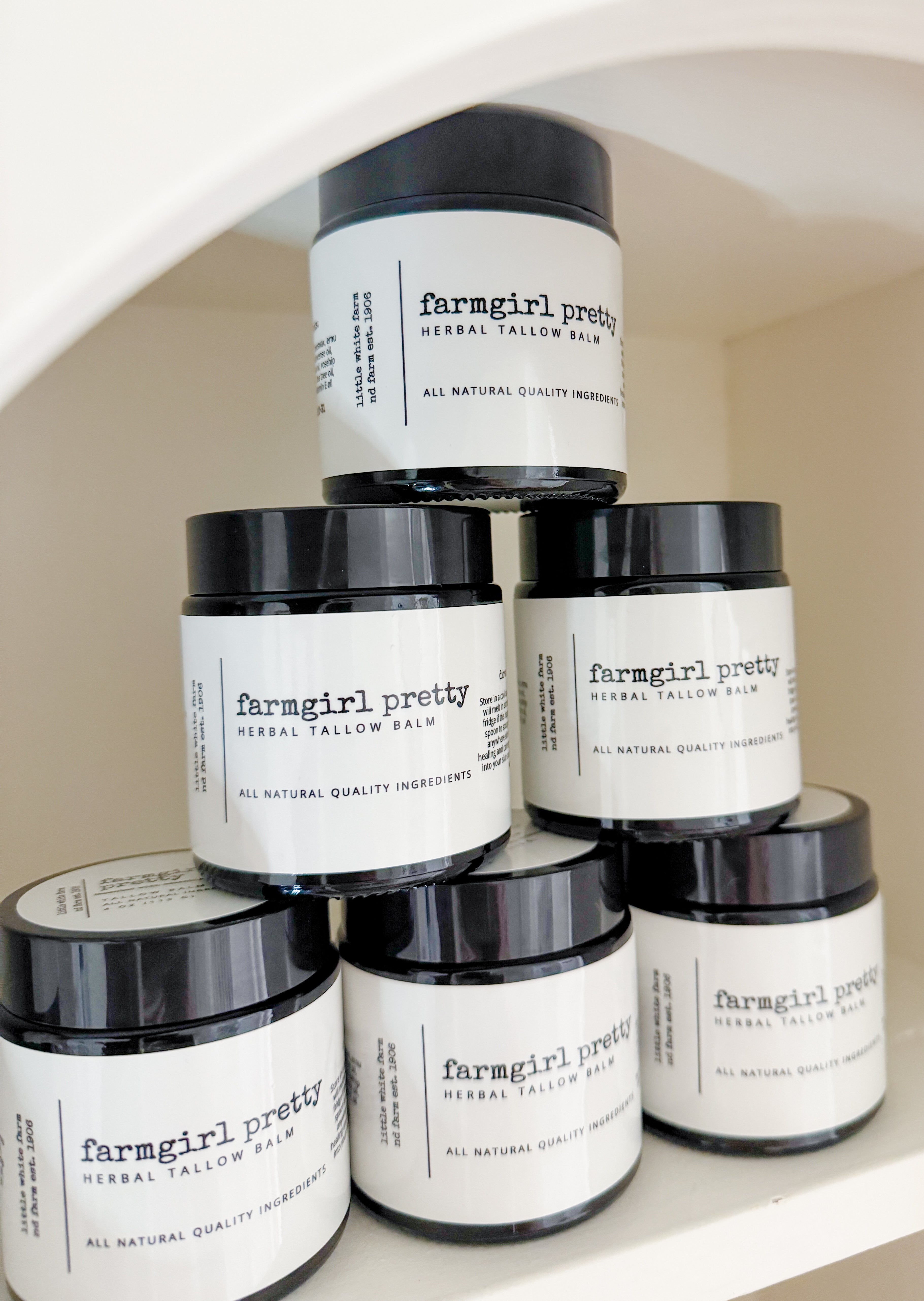 Farmgirl Pretty Herbal Tallow Balm – Little White Farm Candle Co.